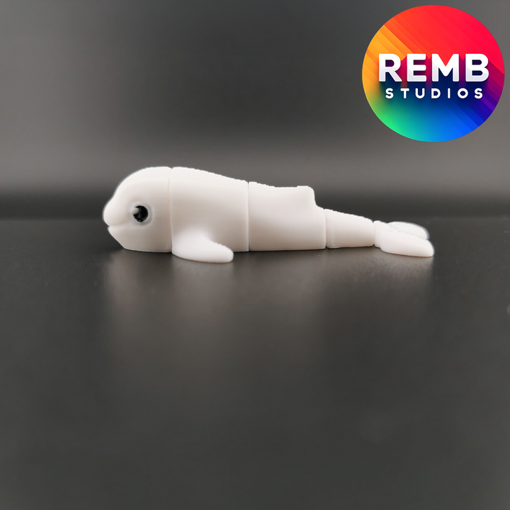 3D Printable Flexi Beluga Whale Remb Studios, STL file for 3D printing, STL print files, Print ...